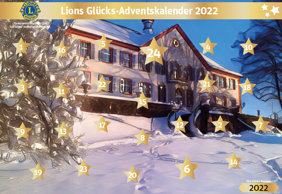 Lions Glücks-Adventskalender 2022 / Gewinnzahlen - Schliengen im Markgräflerland - Lions Deutschland